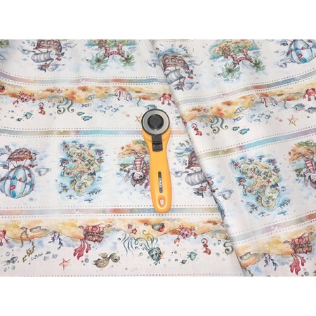 4937-MU pirate border stripe - P&B Textiles Enchanted Seas