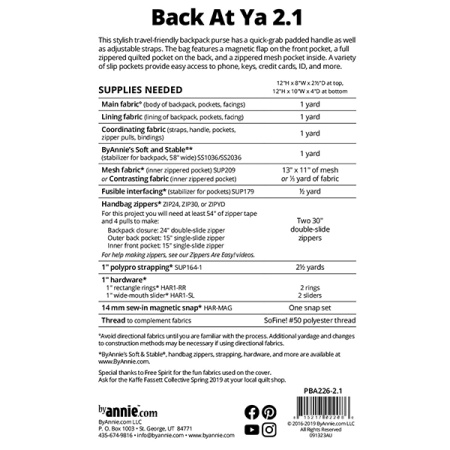 ByAnnie Back At Ya 2.1 bag pattern