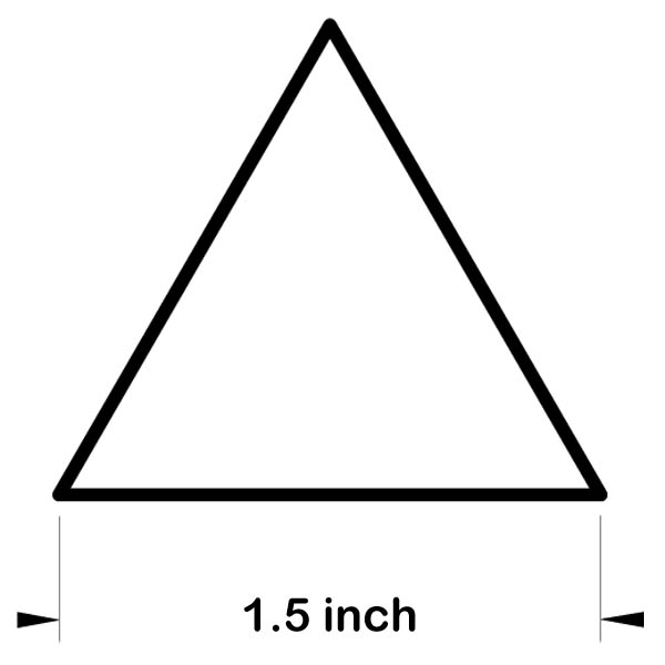 1.5 inch acrylic triangle patchwork templates - Pelenna Patchworks