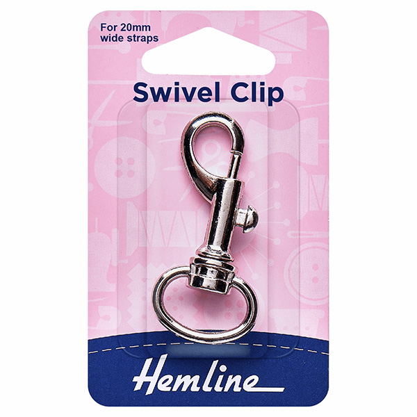 20mm swivel clip (bolt snap) - silver