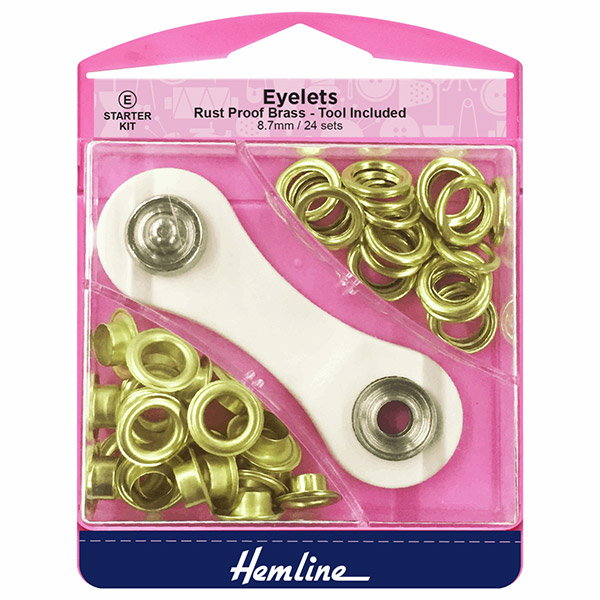 8.7mm gold eyelets with tool