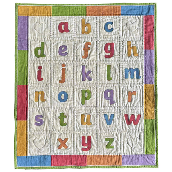 Alphabet cot quilt kit