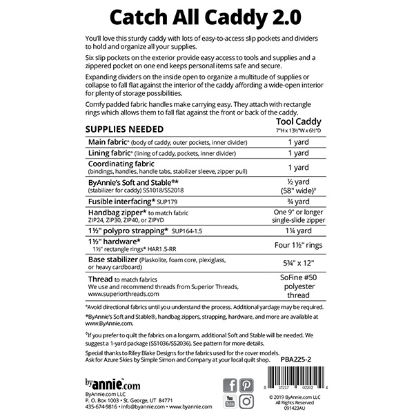 ByAnnie Catch All Caddy 2.0 bag pattern