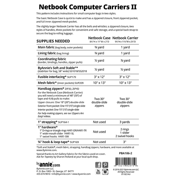 ByAnnie Netbook Computer Carriers II bag pattern
