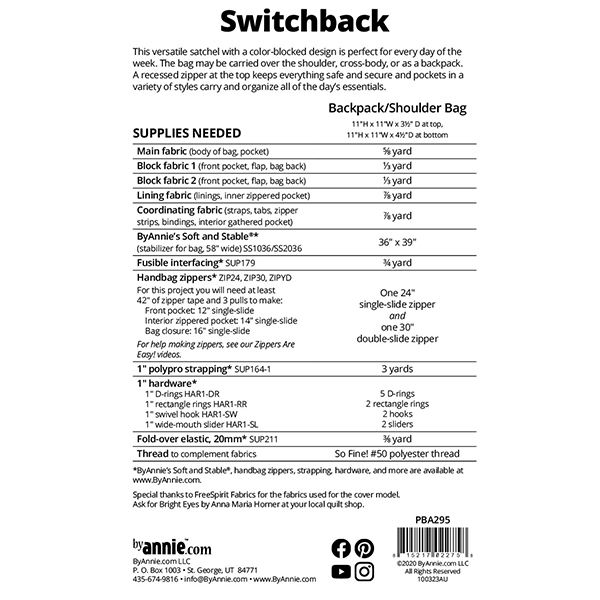 ByAnnie Switchback bag pattern