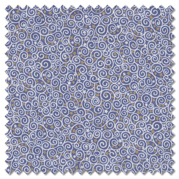 201-B scroll blue - Makower Charmed