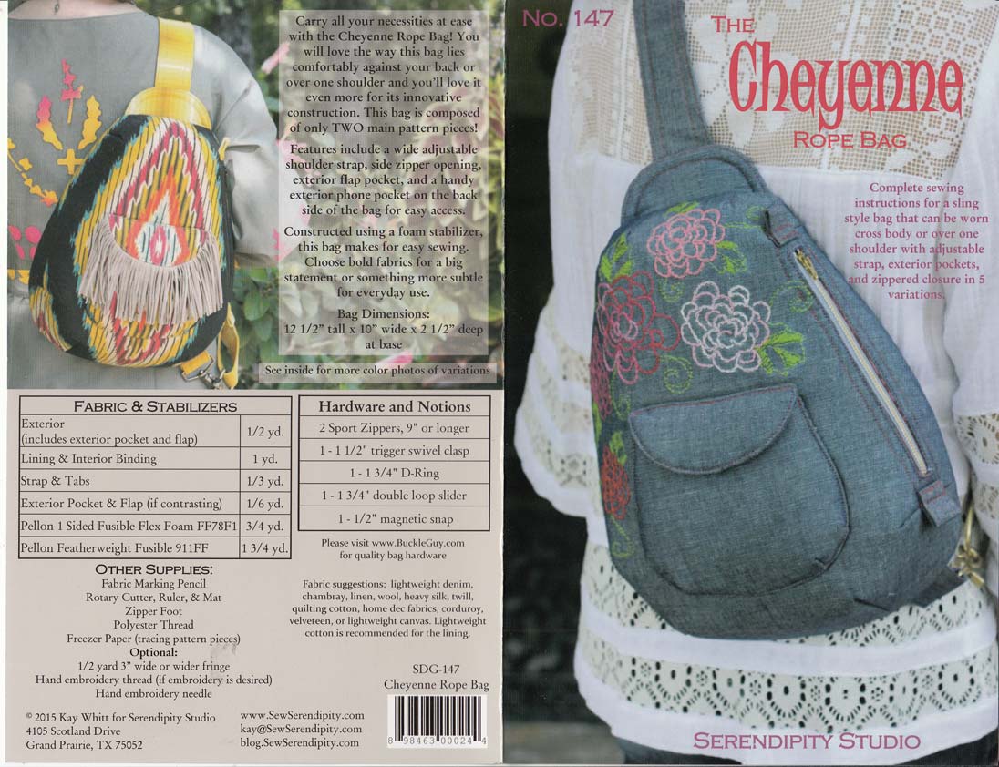 Serendipity Studio The Cheyenne Rope Bag pattern - Pelenna Patchworks