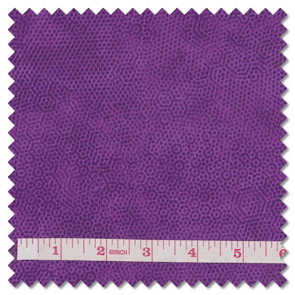 Makower Dimples 1867-P19 dark orchid patchwork fabric