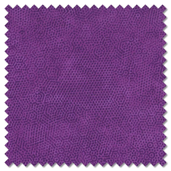 Makower Dimples 1867-P19 dark orchid patchwork fabric