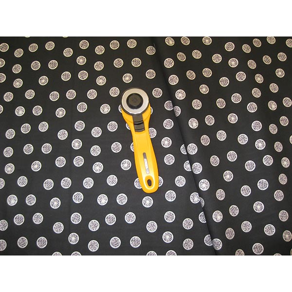 A842.3 black disco dots with silver metallic - Lewis & Irene Disco!