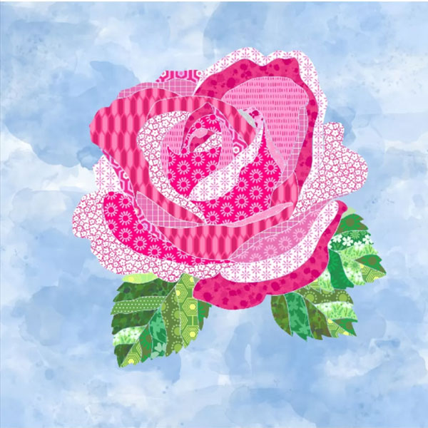 Lewis & Irene The Flower Collection Rose natural panel