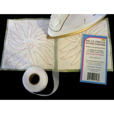 Heat Press batting together 0.75 inch wadding seam tape