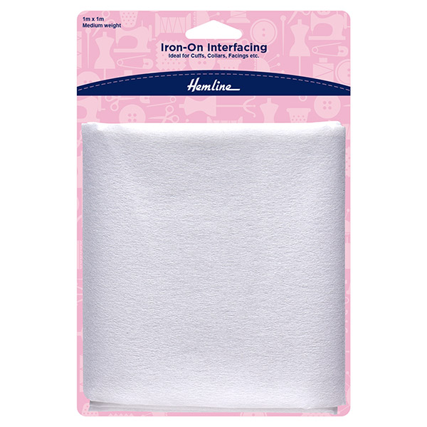 Iron on interfacing, medium weight non woven, 1m x 1m