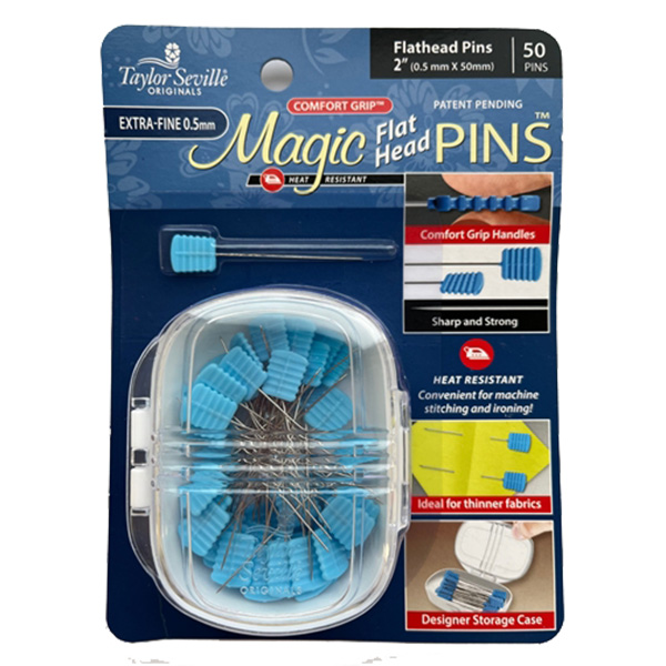 Taylor Seville Magic Pins flat head - extra fine 50 pack