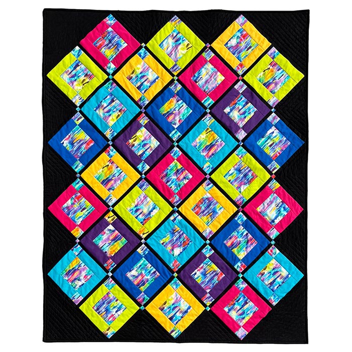 Neon Chandelier lap quilt kit