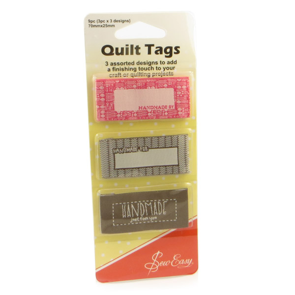 Sew Easy Quilt tags - handmade | Quilt labels - handmade