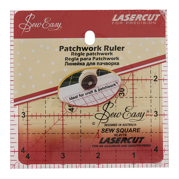 Sew Easy quilting ruler 4.5 inch square - Pelenna Patchworks