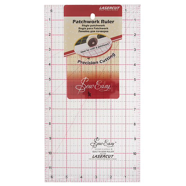 Sew Easy quilting ruler 6.5 inch x 12 inch - Pelenna Patchworks