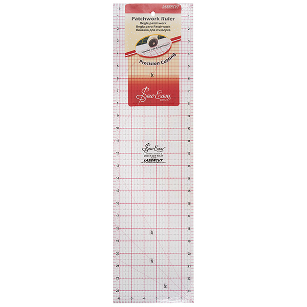 Sew Easy quilting ruler 6.5 inch x 24 inch - Pelenna Patchworks