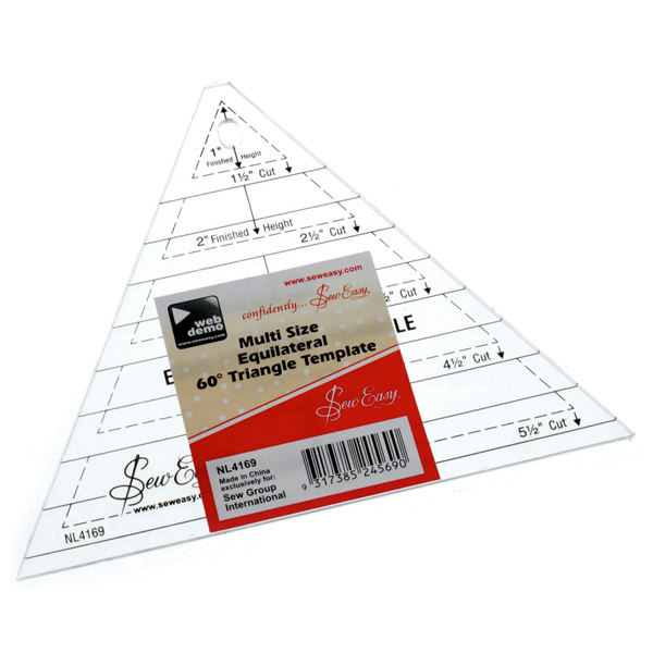 Multi size triangle patchwork template by Sew Easy