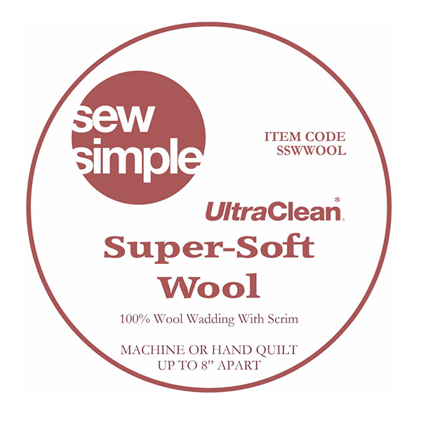 Sew Simple super soft 100% wool wadding per half metre