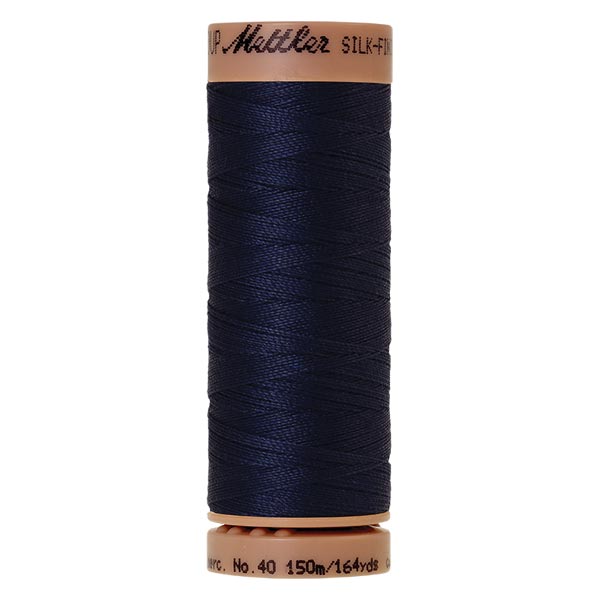0825 Navy Mettler Silk Finish Cotton 40 quilting thread, 150m - Pelenna ...