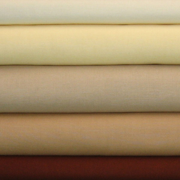 Plain brown & cream patchwork fabric fat quarter bundle