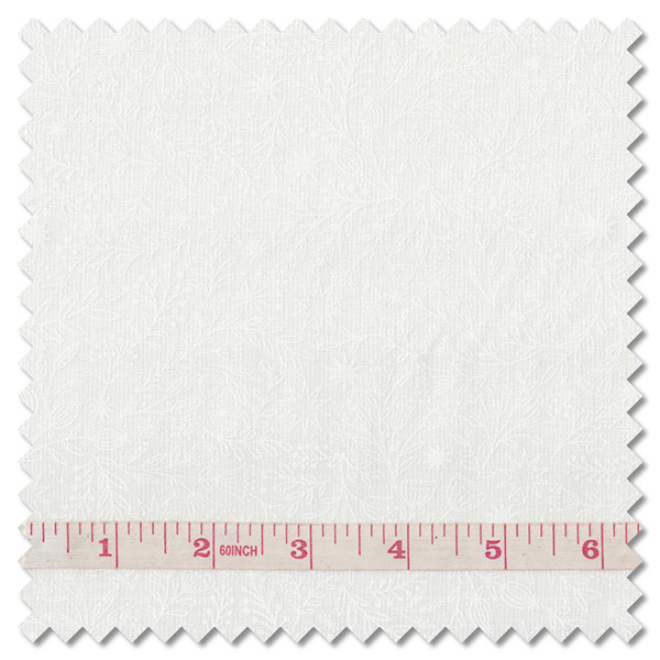 TT28-A star floral white on white - Lewis & Irene Tiny Tonals