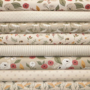 Bundles of patchwork fabric squares - Pelenna Patchworks